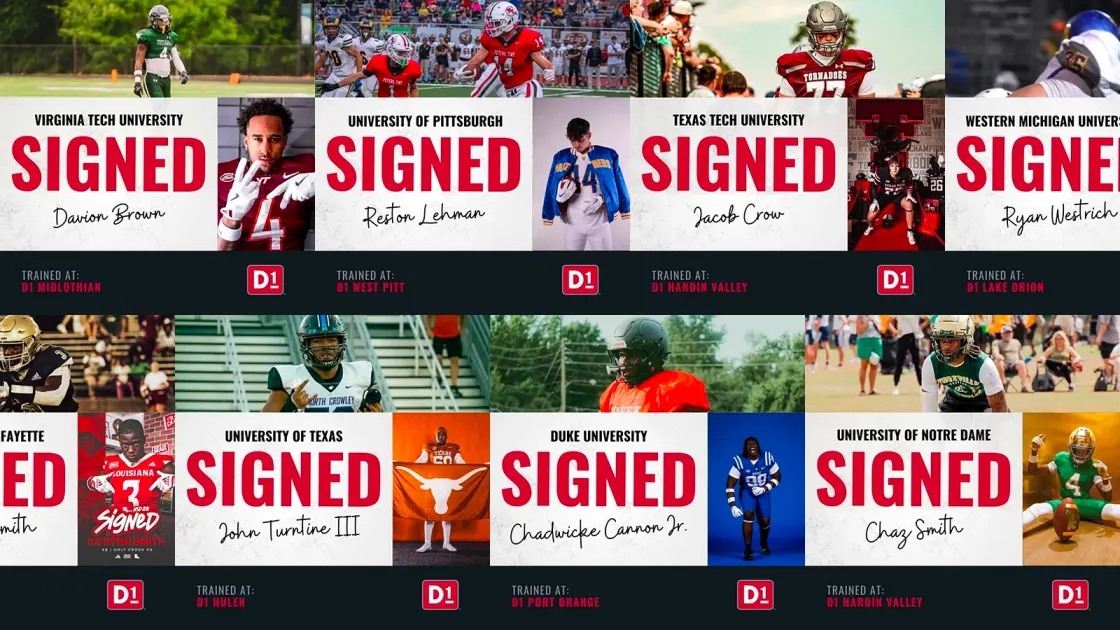 D1 Training Football Players Go Big On National Signing Day